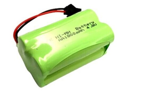 4.8V NiMH 1800mAh AA 4Cell RC Battery Pack Rechargeable SM Plug Boat ...