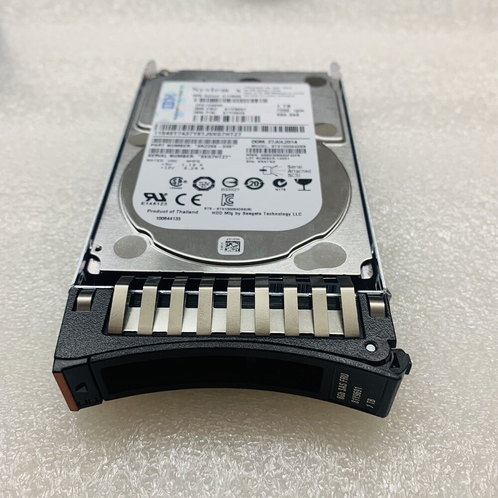IBM 81Y9690 81Y9691 1TB 7.2K 6GBPS 2.5IN SFF NL SAS HARD DRIVE HDD TRAY ...