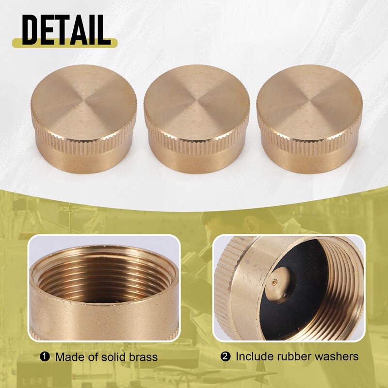 8PCS Solid Brass Propane Bottle Caps Suitable for 1LB Gas Refill ...