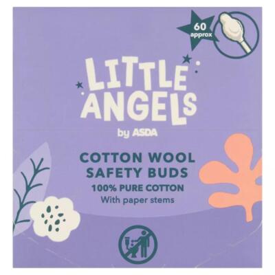 Little Angels Cotton Wool Safety Buds 60 Pack | eBay UK