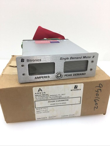 BITRONICS ASADC2 Single Demand Meter II 2 120 VAC Ampers & Demand ...