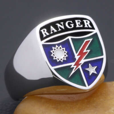Army Rangers Regiment 75th Military Solid Sterling Silver Ring | eBay
