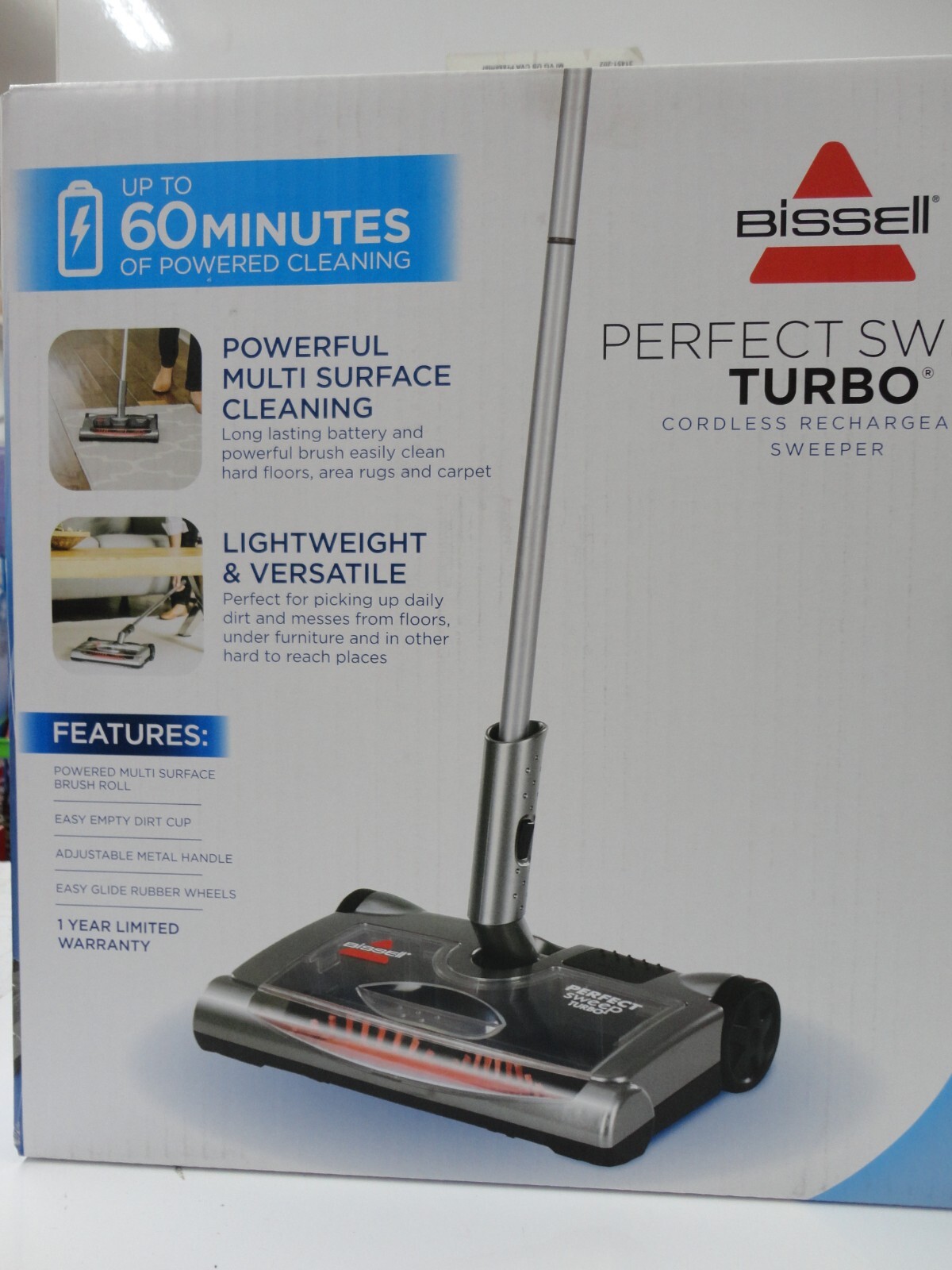 BISSELL 2880 Series Sweep Turbo Cordless Rechargeable Notching Sweeper ...