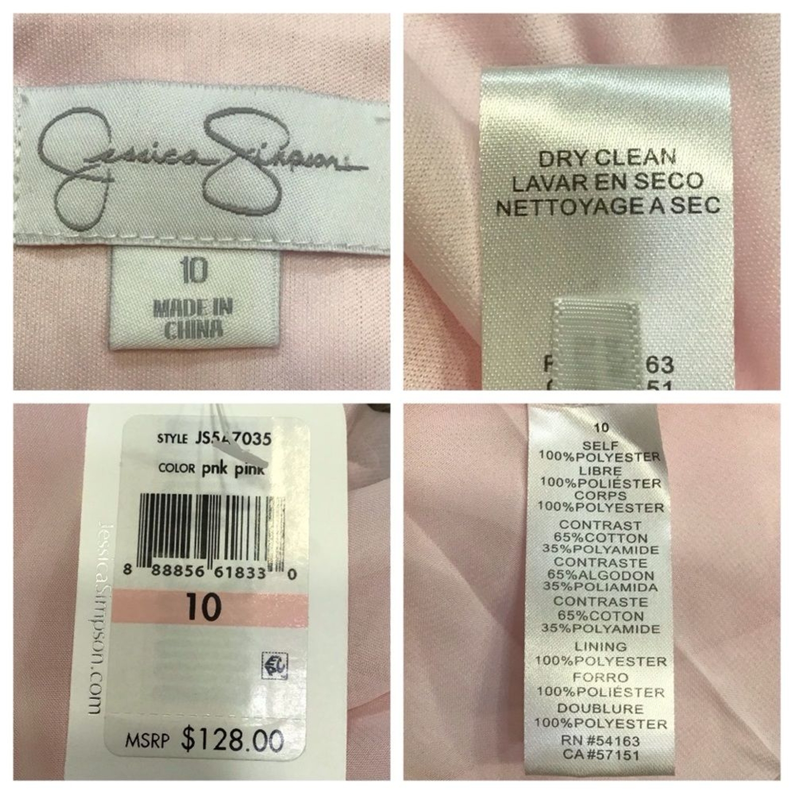 New! Jessica Simpson Mini Dress Chiffon Pleated with Lace Long Sleeve ...