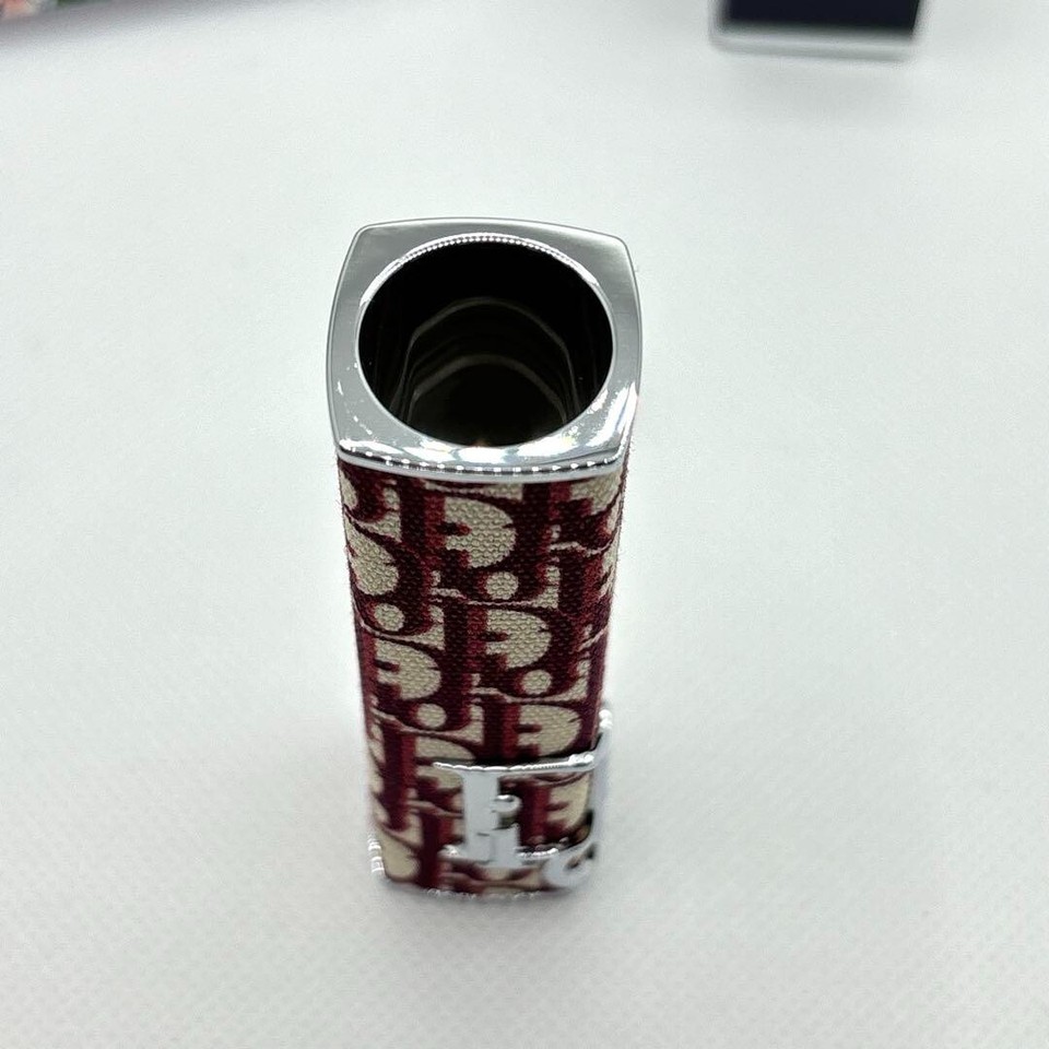 DIOR Addict Lipstick Case LIMITED EDITION BURGUNDY OBLIQUE MONOGRAM ...