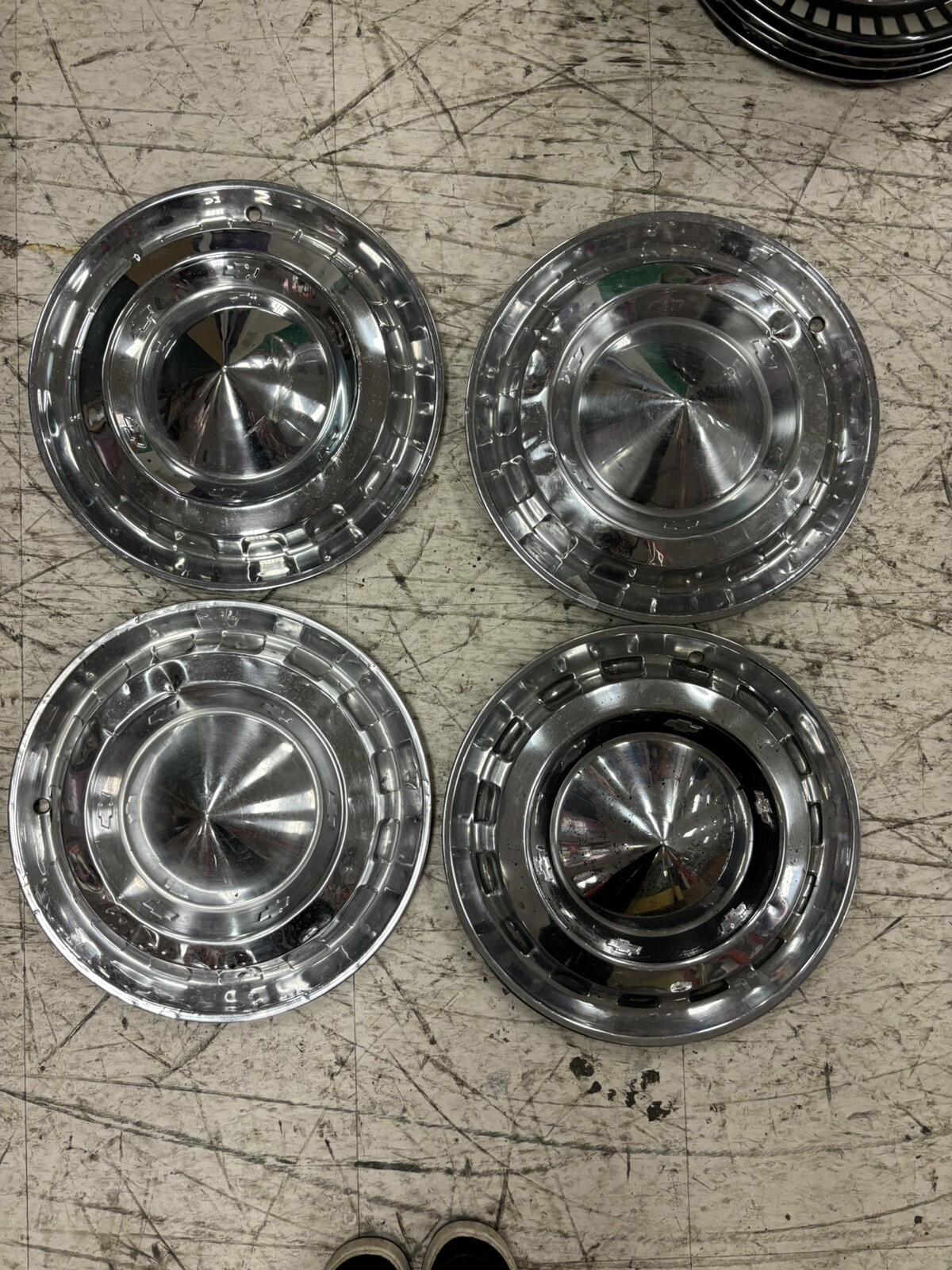 Chevy Vintage 1955 car hubcap set hubcaps | eBay