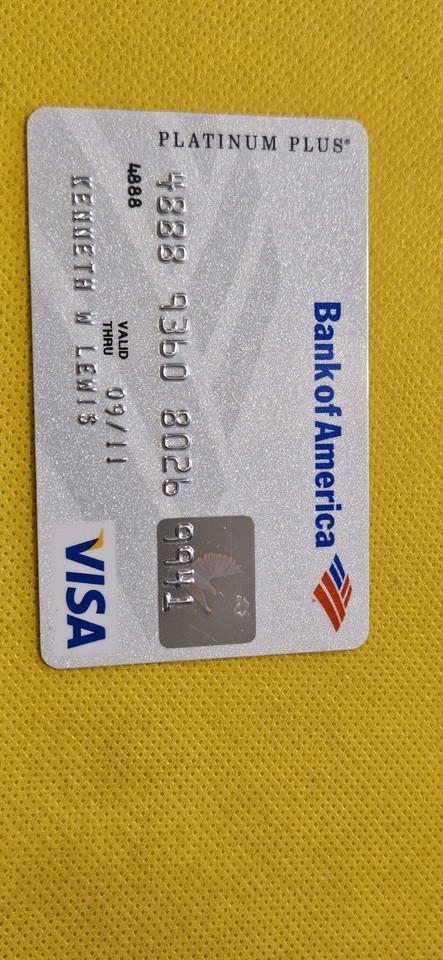 Bank Of America Platinum Plus Visa Credit Card ~ Exp 2011 ~ our item #CCB92 | eBay