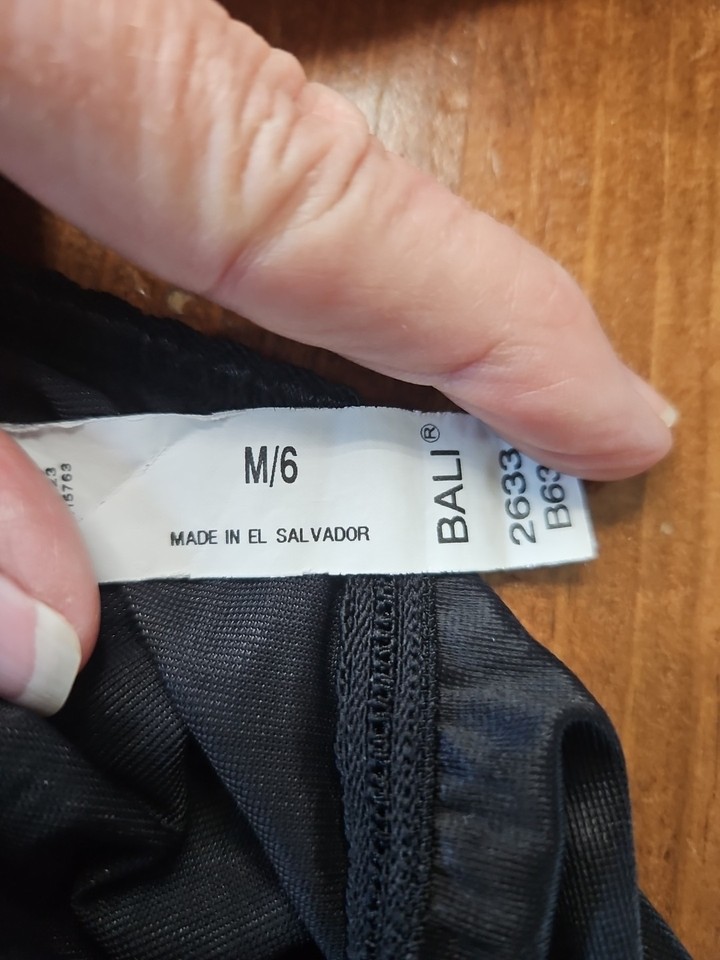 Bali Black Full Cut Nylon Brief Panties Size 6/Medium Style #2633 | eBay