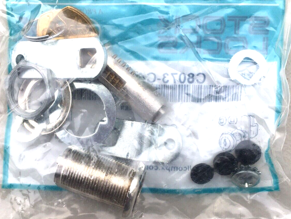 CompX C8073-C413A Cam Lock 1 3/16" Keyed Alike Bright Nickel USA MADE ...