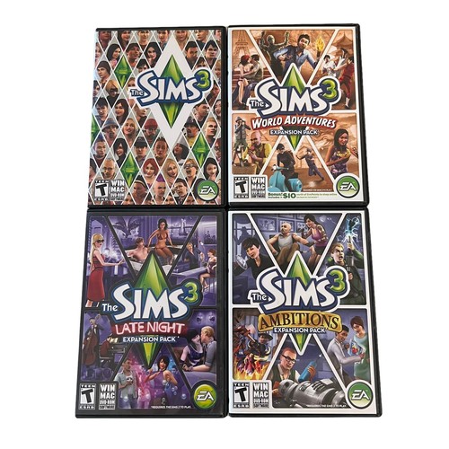 LOT OF 4 THE SIMS 3 PC CD ROM SOFTWARE COMPUTER VIDEO GAME | eBay