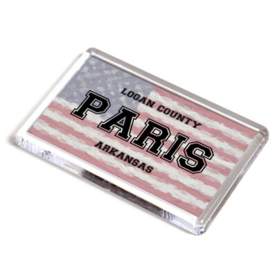 FRIDGE MAGNET - Paris - Logan, Arkansas - USA Flag | eBay UK