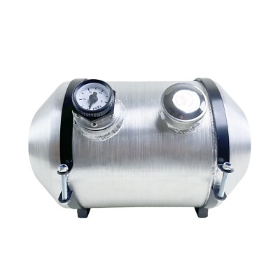 Aluminum Universal Fuel Gas Tank With Gauge 5 Gallon 10x16 End Fill 3/8 ...
