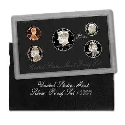 US Mint 1997 S Silver Proof Set - Complete with Box & COA | eBay