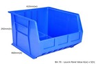Rhino Tuff Plastic Parts Bins - Blue Red or Yellow Garage Shelving ...