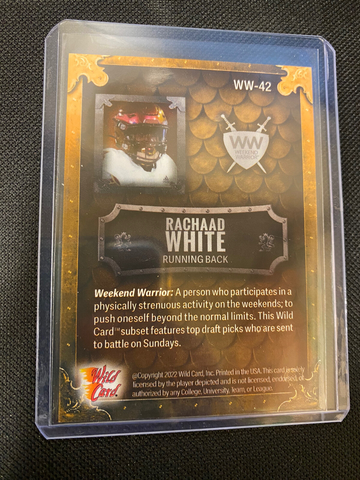 wild card matte rachaad white /100 Weekend Warrior Gold | eBay
