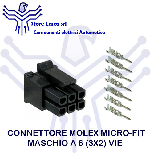 Molex Micro-Fit 6 Way Connector Kit Complete M/F With Terminals Auto ...