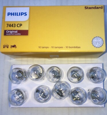 10 Phillips 7443 Cp Original Equipment Automotive Miniature Light Bulbs ...
