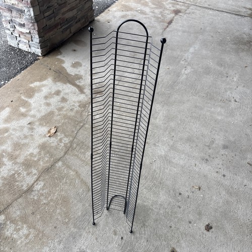 42” Black Steel Wire Tower Rack for DVD Storage, Holds 50 DVD + 1 ...