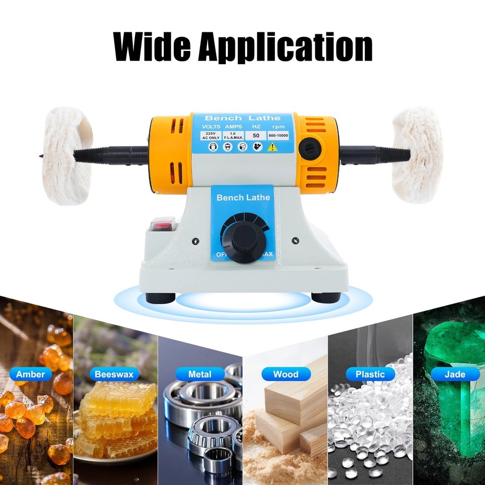 Jewelry Polishing Buffing Machine Mini Bench Grinder Gem Polisher ...