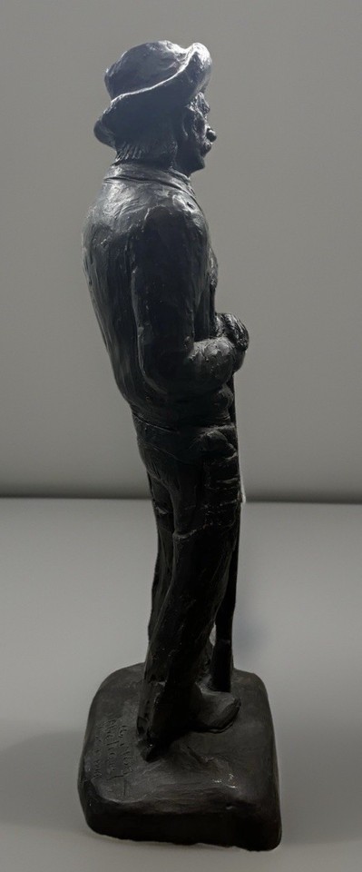 VTG Cowboy Leaning on Rifle Sculpture DRIFTER Michael Garman 1965 17 ...