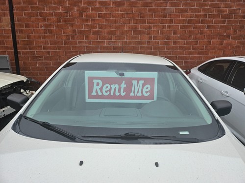 RENT ME - rear view mirror hanging sign for car sales corrugated ...