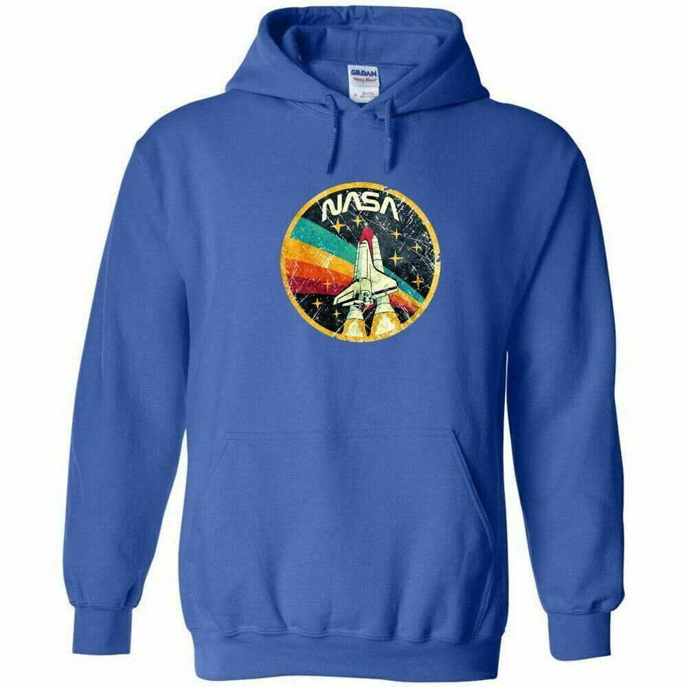 NASA Vintage Logo Hoodie Sweatshirt Space Shuttle UFO Mars Astronaut ...
