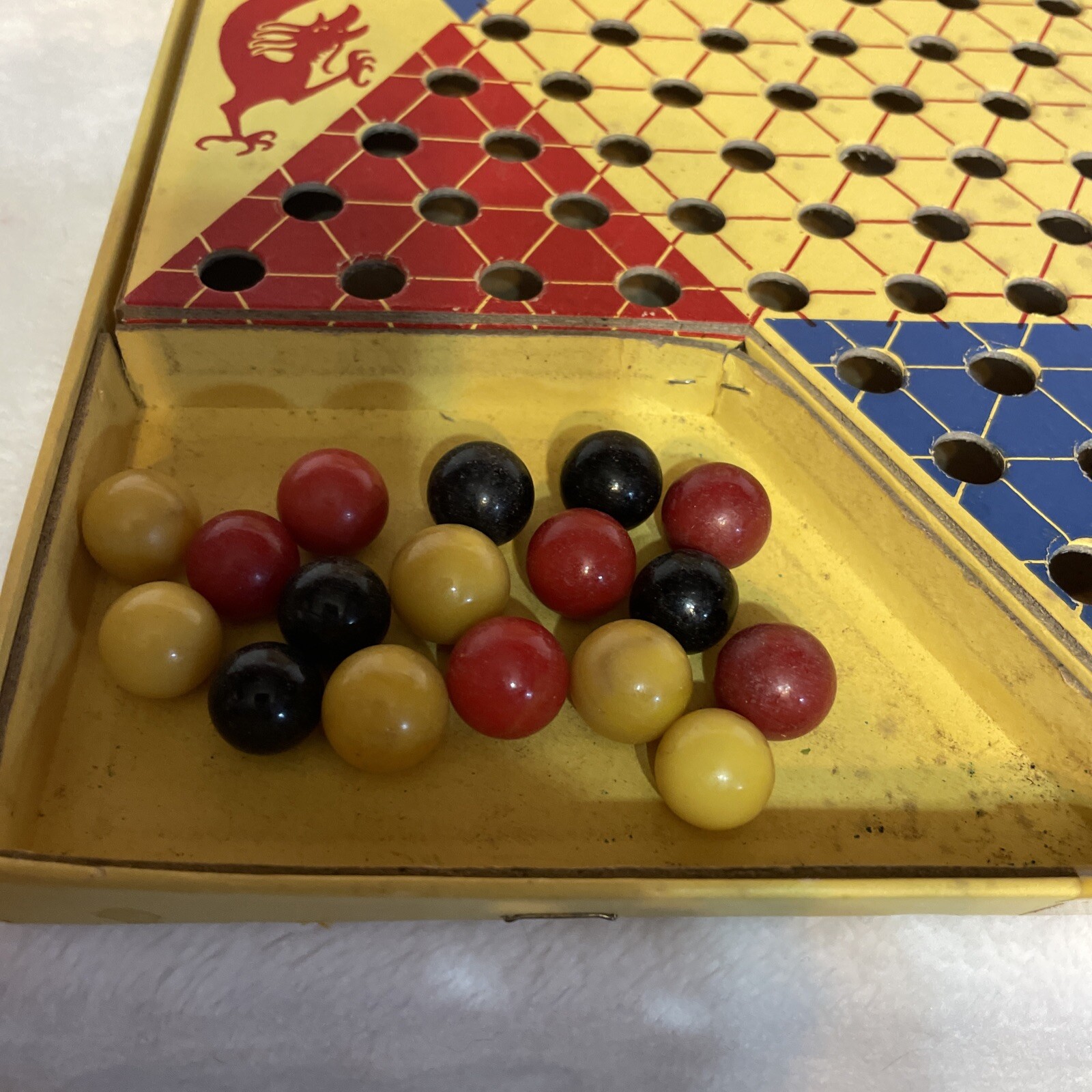 VINTAGE CHINKO CHECKO MARBLO CHINESE CHECKERS BOARD GAME, Missing ...