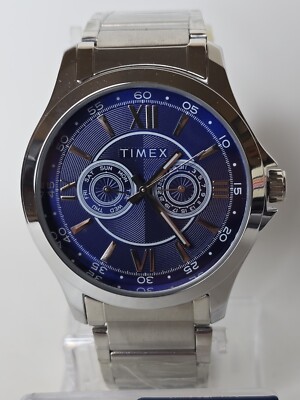 Timex Blue Dial Quartz Calendar Watch 44mm Men's TW2T44300 | eBay