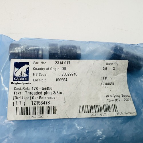 Johnson Controls 2314.017 Threaded Plug 3/8 in | eBay