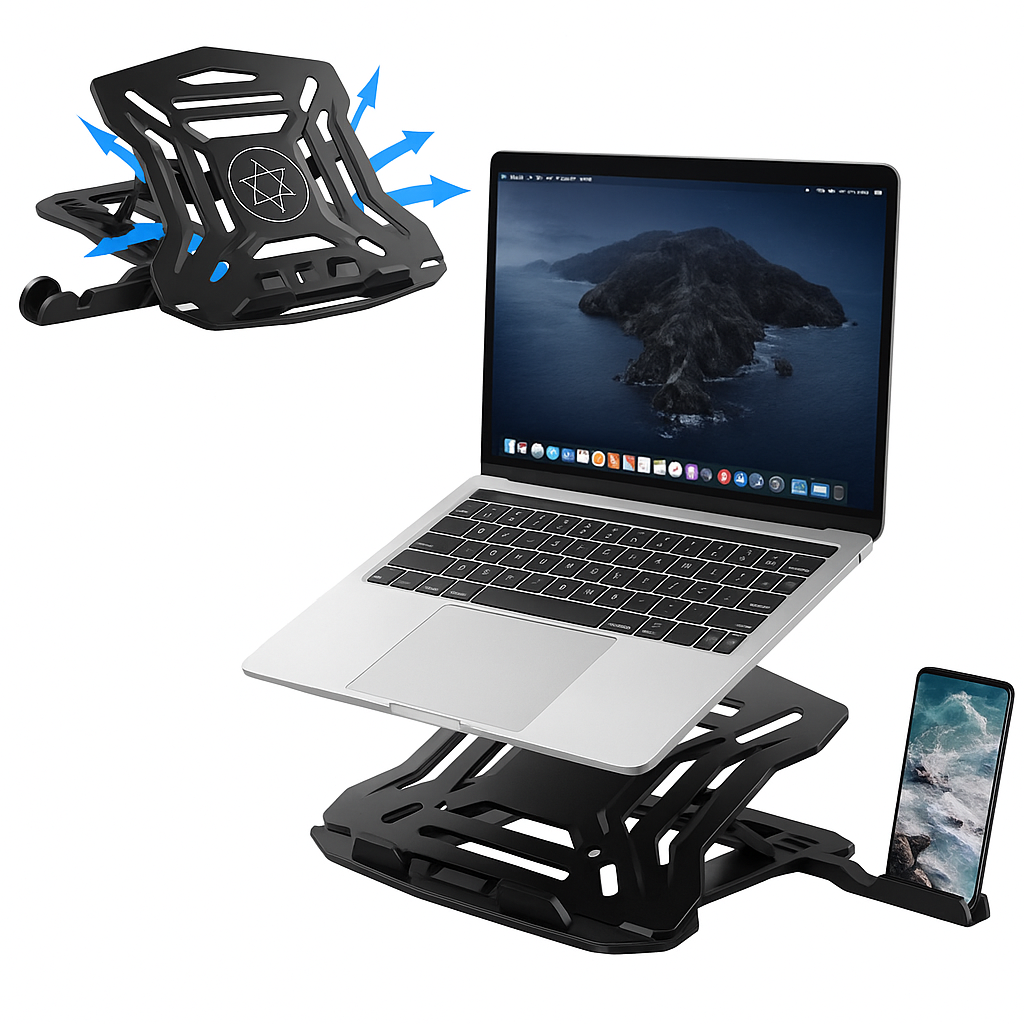 Adjustable Multi-Angle Rotating Laptop Stand Holder Portable compatible ...