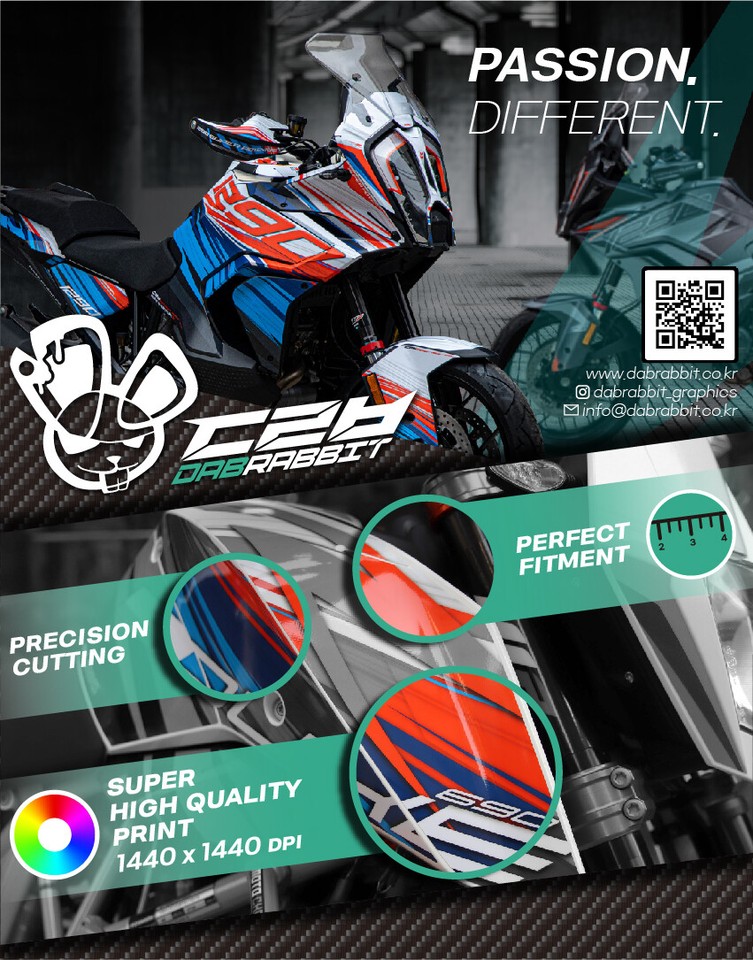 (2024~) 1390 SUPER DUKE R / EVO Graphic Decal Sticker Kit (BLND-RB) | eBay