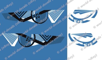 BOAT GRAPHICS TIGE RZR DECAL KIT STICKER SET SKI SURF SR5 (RZ4, RZ2 ...