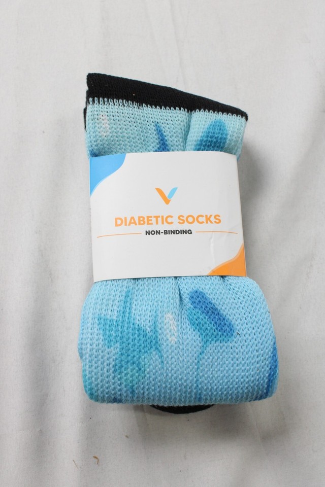 Viasox Unisex Diabetic Non-Binding Socks Assorted Colors/Sizes/Styles ...