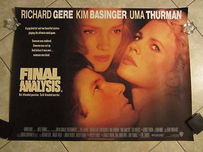 Final Analysis movie poster - Richard Gere, Uma Thurman, Kim Basinger | eBay
