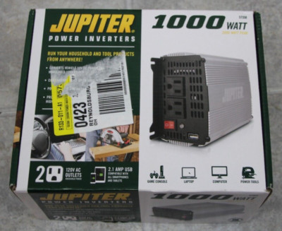 Jupiter Power Inverters 1000 Watt (2000-Watt Peak) 57358 Power Inverter ...