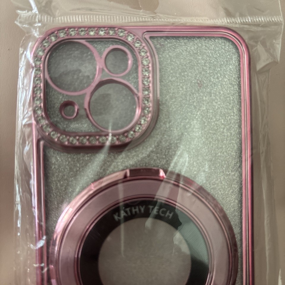 Kathy Tech I-Phone 15 Metallic Pink & Glimmering Phone Case | eBay