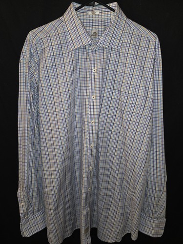 Peter Millar Gingham Check Plaid Shirt Men’s 2XL Multicolor Long Sleeve ...
