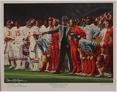 DANIEL MOORE ALABAMA FOOTBALL BEAR BRYANT COACH AND 315 MINI PRINT | eBay