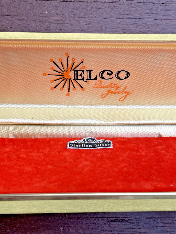 Vintage Elco Watch/Bracelet Jewelry yellow box orange lining | eBay