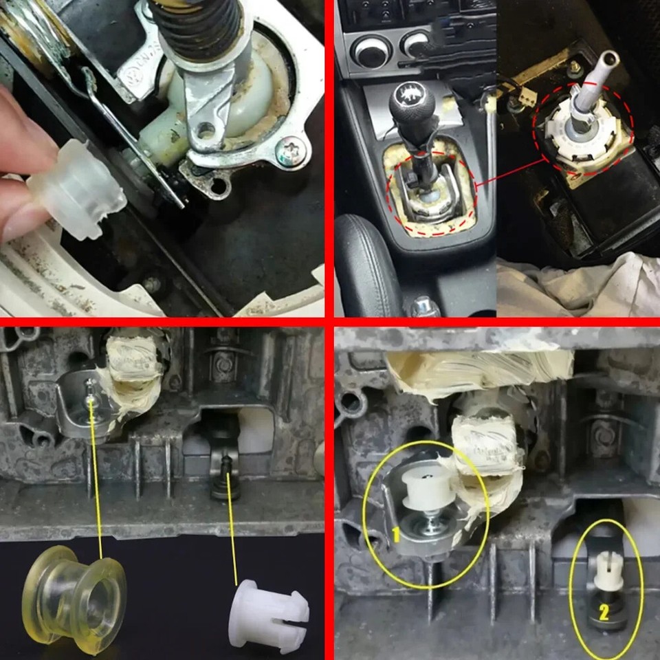 For VW Jetta Manual Gear Shift Lever Cable Bushing Kit Selector Shaft ...