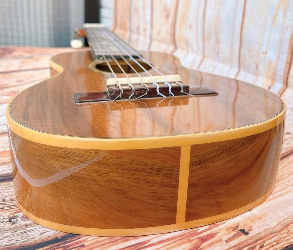 Alulu Baritone Guitarlele solid Acacia Koa, dragon inlaid, HUA608 | eBay