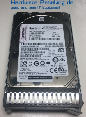 IBM LENOVO 1.2TB 2,5 12G 10K SAS ST1200MM0088 00WG700 00WG701 00WG704 ...