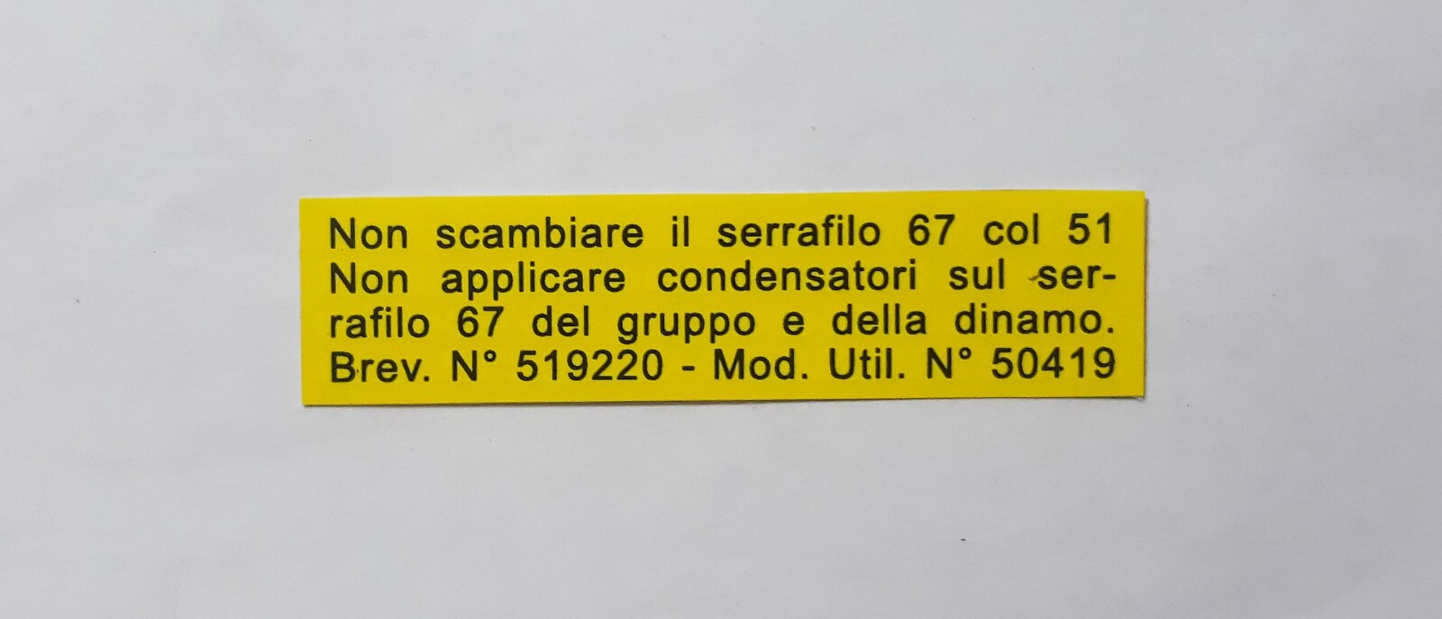 Fiat 500 N - D - G/Sticker Regulator Voltage Dynamo/Regulator Dynamo ...