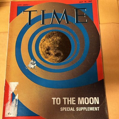 VINTAGE TIME MAGAZINE JULY 18 1969 TO THE MOON SPECIAL SUPPLEMENT | eBay