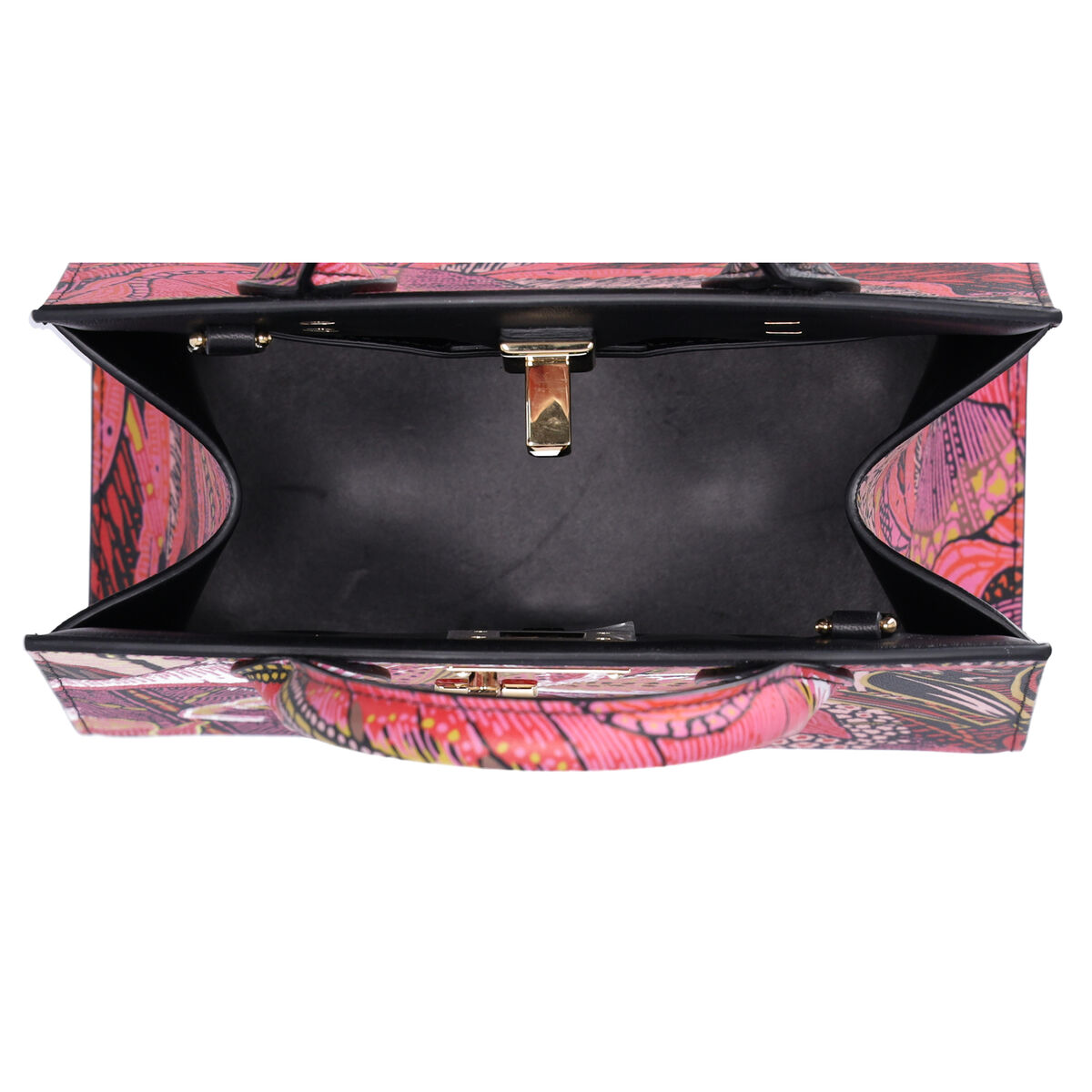 Salvatore Ferragamo Studio Box Handbag 211496 Pink Red Multi Salvatore Ferragamo Studio Box Handbag 211496 Pink Red Multi