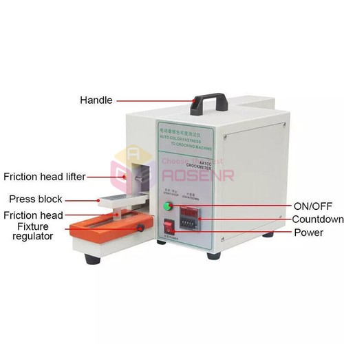 110V Electric Friction Color Fastness Tester AATCC Crockmeter for ...