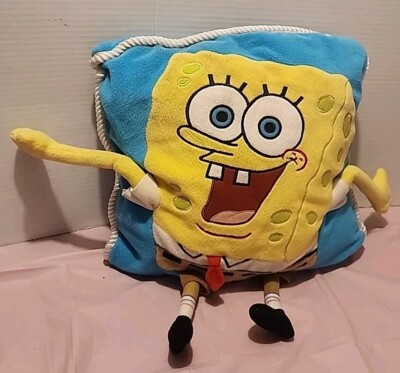 2001 3D Spongebob Squarepants Plush Throw Pillow Extended Arms & Legs ...