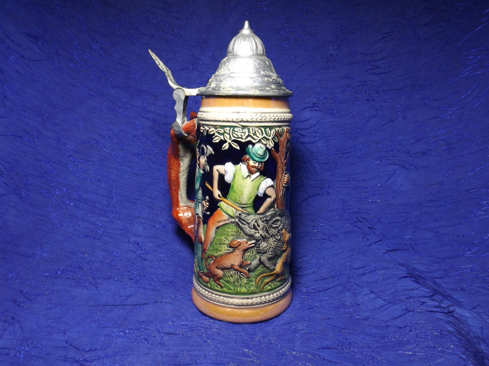 Handarbeit Beer Stein Fox Handle Boar Hunt Original Gerzit | eBay
