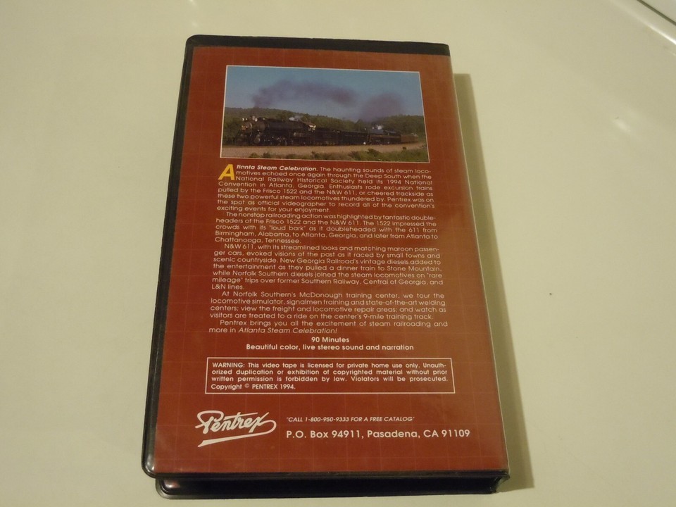 Train VHS Atlanta Steam Celebration Pentrex 1994 | eBay