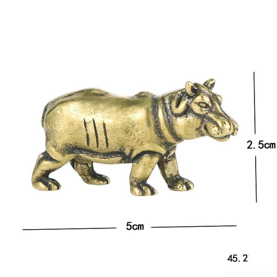 Solid Brass Figurine Statue Animal Figurines Desk Home Ornament Gift ...